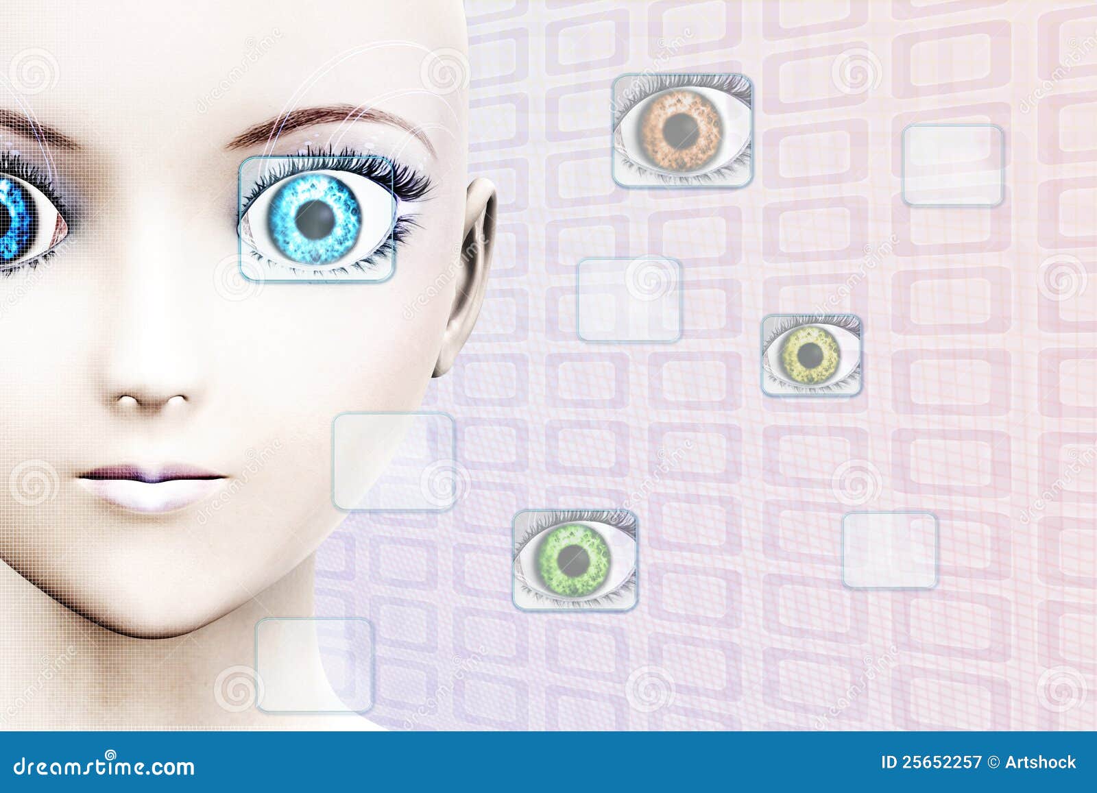 High-tech face technology stock illustration. Illustration of brother ...