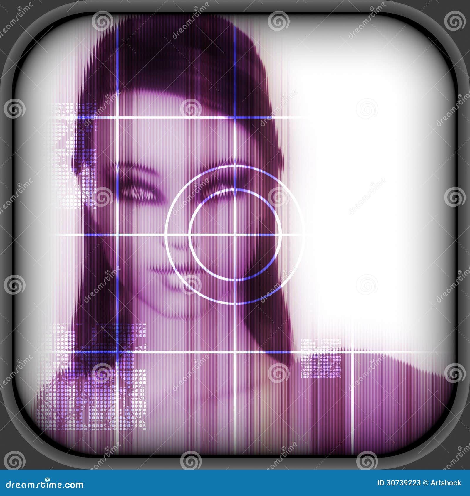 High-tech Face Technology Background Stock Illustration - Illustration ...