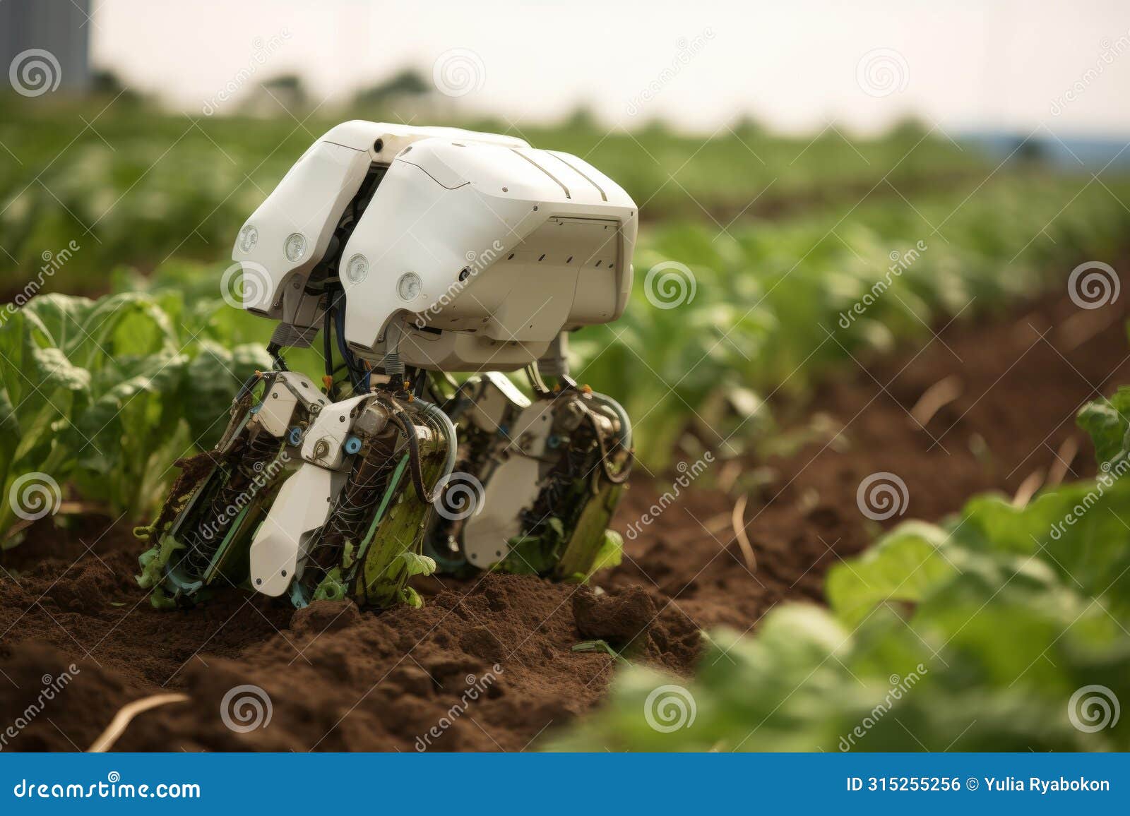 High-tech Farm Agriculture Robot. Generate Ai Stock Photo - Image of ...