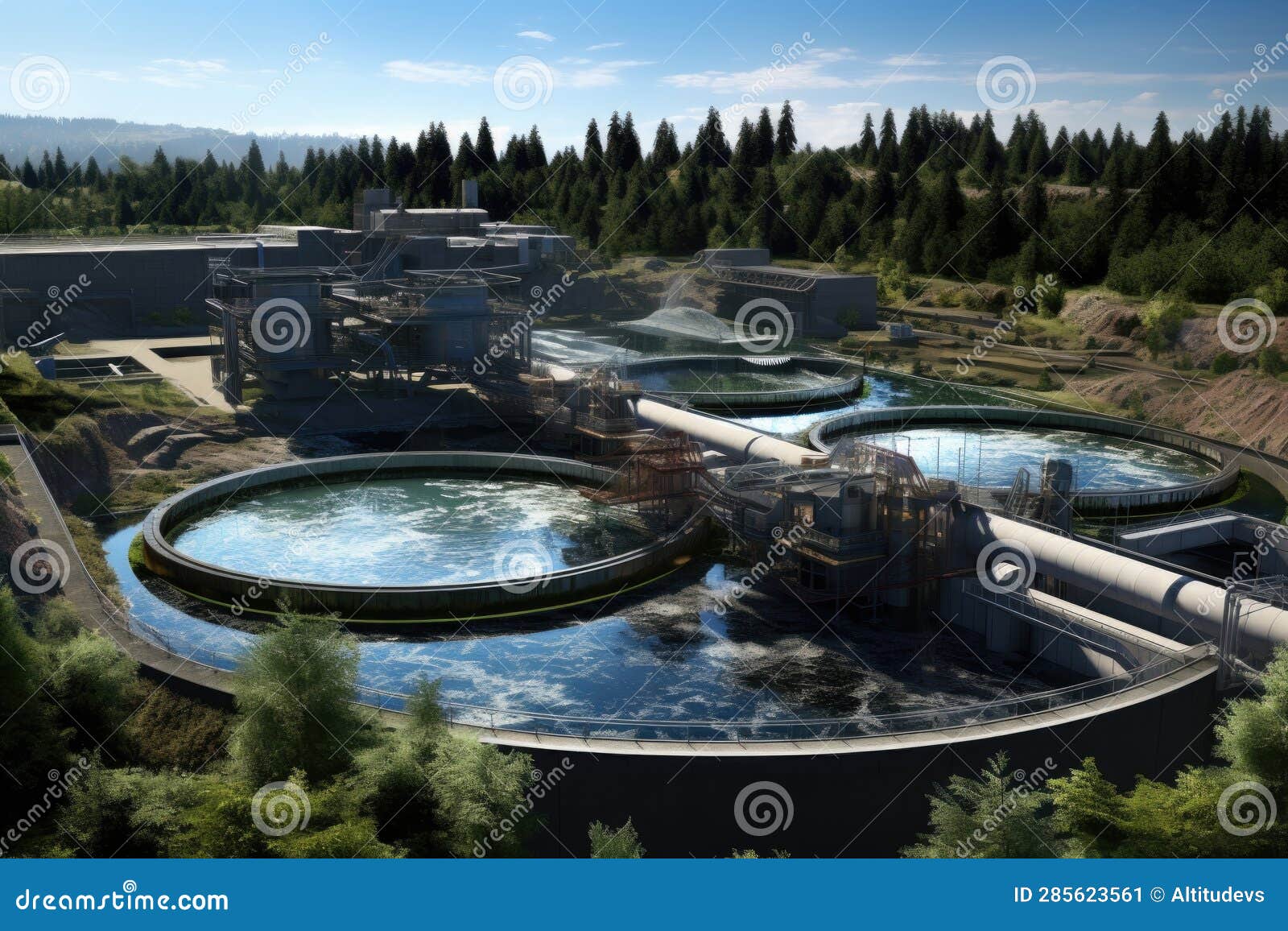 High-tech Filtration System for Wastewater Treatment Stock Image ...