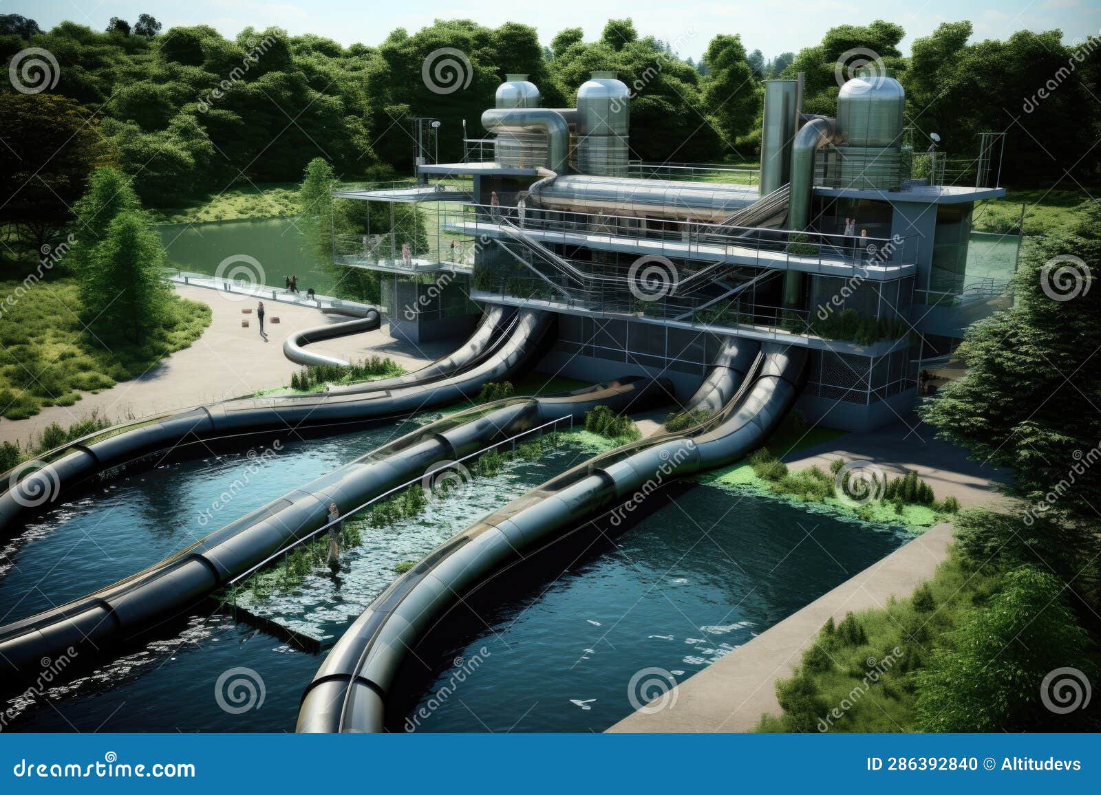 High-tech Filtration System for Wastewater Treatment Stock Photo ...