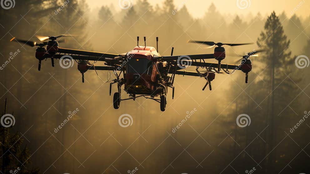 High-tech Firefighting Aid, Remote-controlled Drone Fights Forest Fires ...