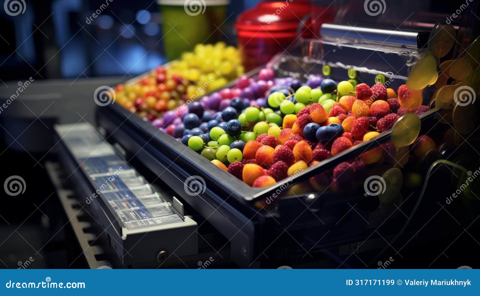 High-Tech Fruit Sorting Machine in Action with Advanced Camera System ...