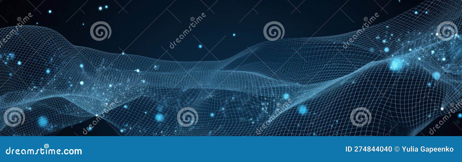 High Tech Futuristic Computer Graphics Background, Illustration AI ...