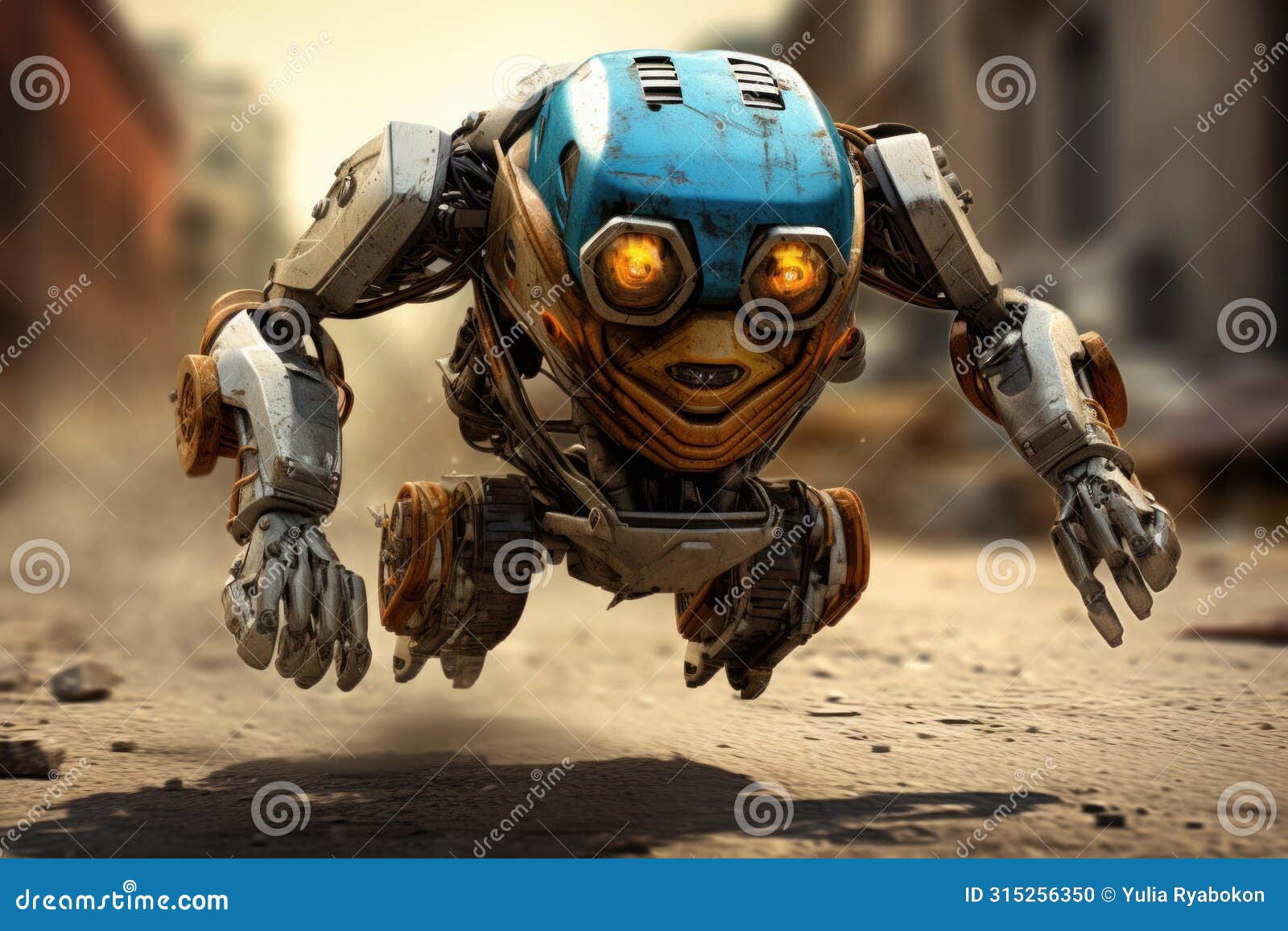 High-tech Futuristic Robot Running. Generate Ai Stock Photo - Image of ...