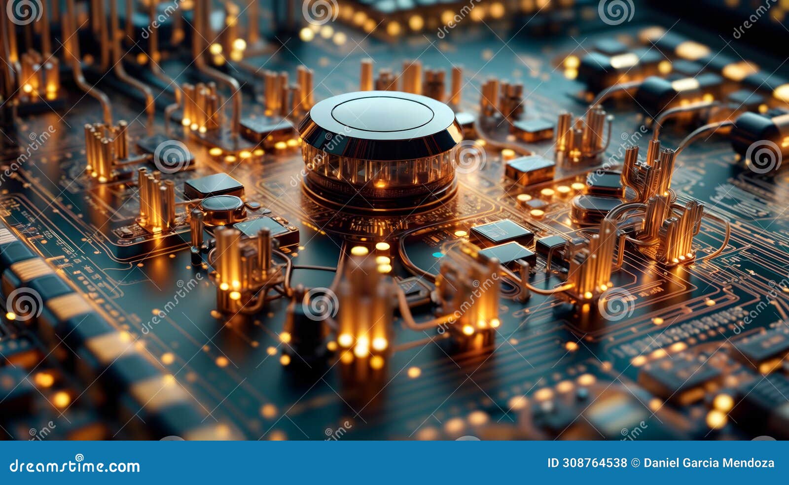 High Tech Futuristic Semiconductor Motherboard Computer System ...