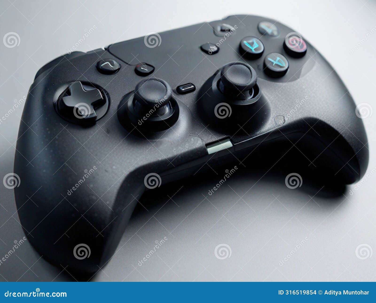 Ai Generative, Black High-tech Controller Game Console, Complete with ...