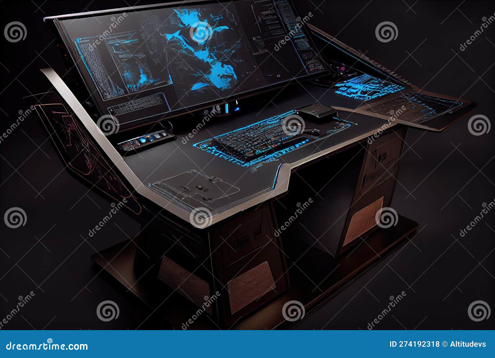 High-tech Gaming Desk with Touchscreen Computer and Motion Sensor ...
