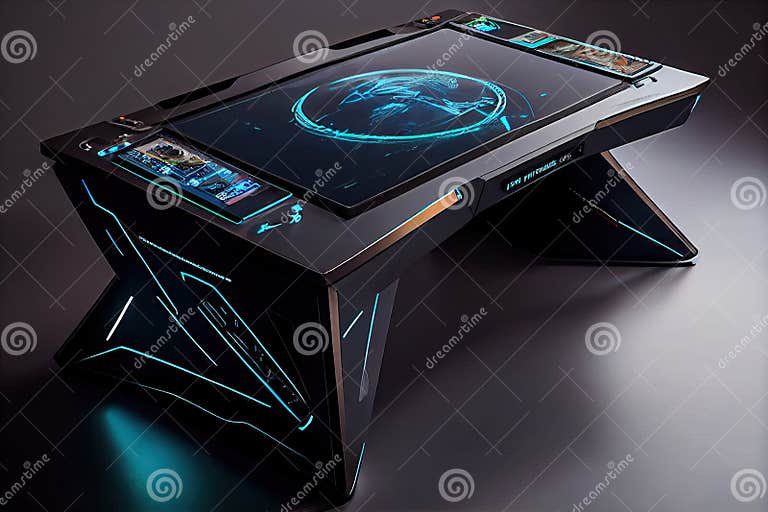 High-tech Gaming Desk with Touchscreen Computer and Motion Sensor ...