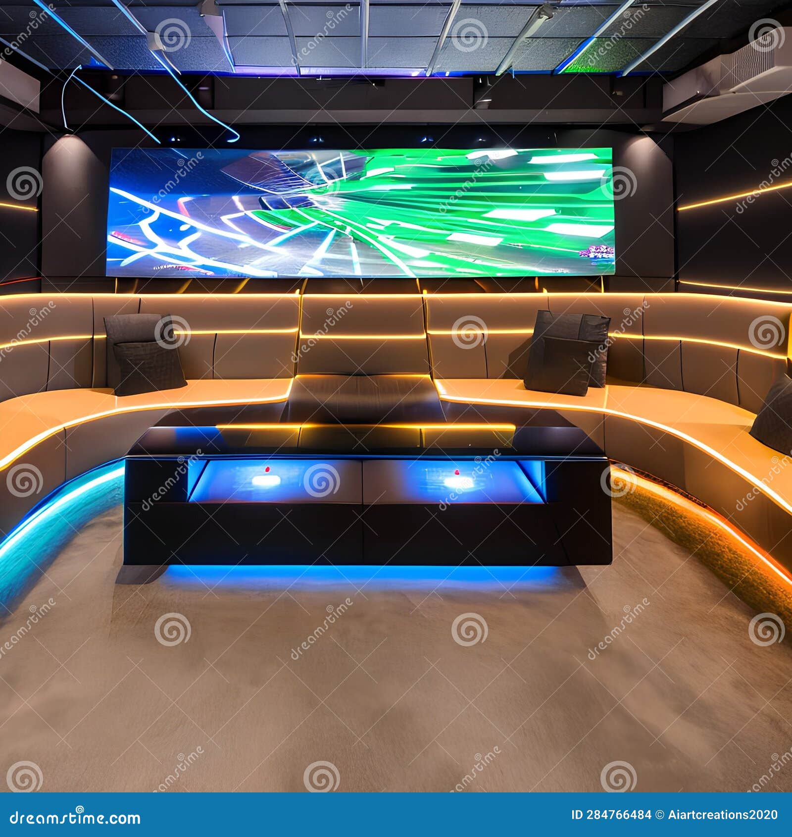 A High-tech Gaming Lounge With Immersive Virtual Reality Setups, Motion ...