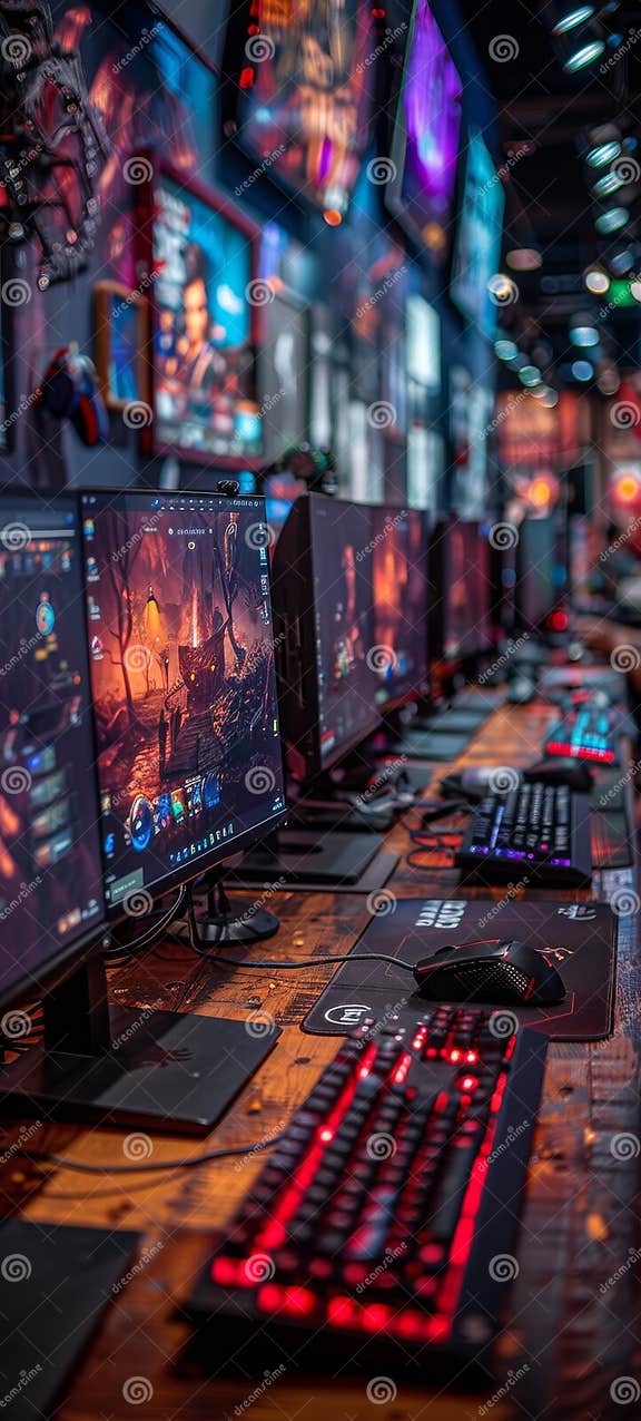 A High Tech Gaming Studio with Developers Working on New Games Stock ...