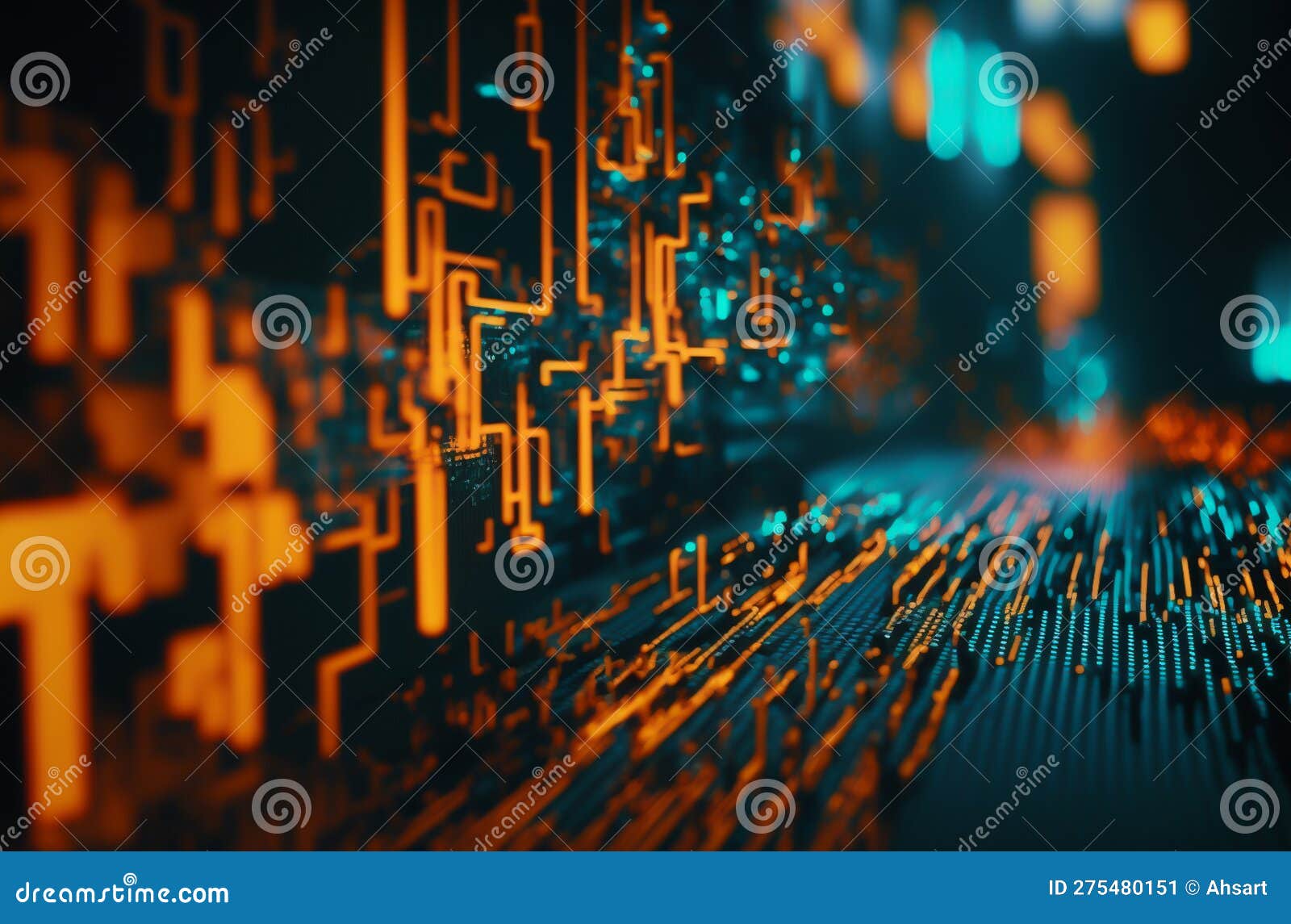 High Tech Geometrical Scheme, Neon Colored Technology Data Technology ...