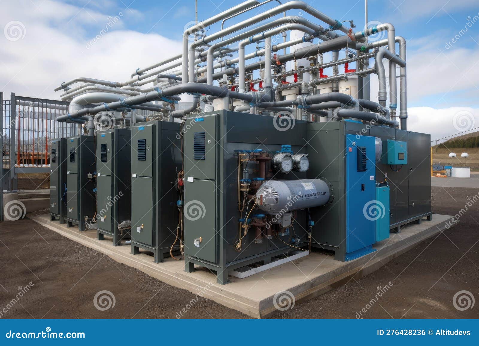 High-tech Geothermal Energy System with Sensors, Controls, and Other ...