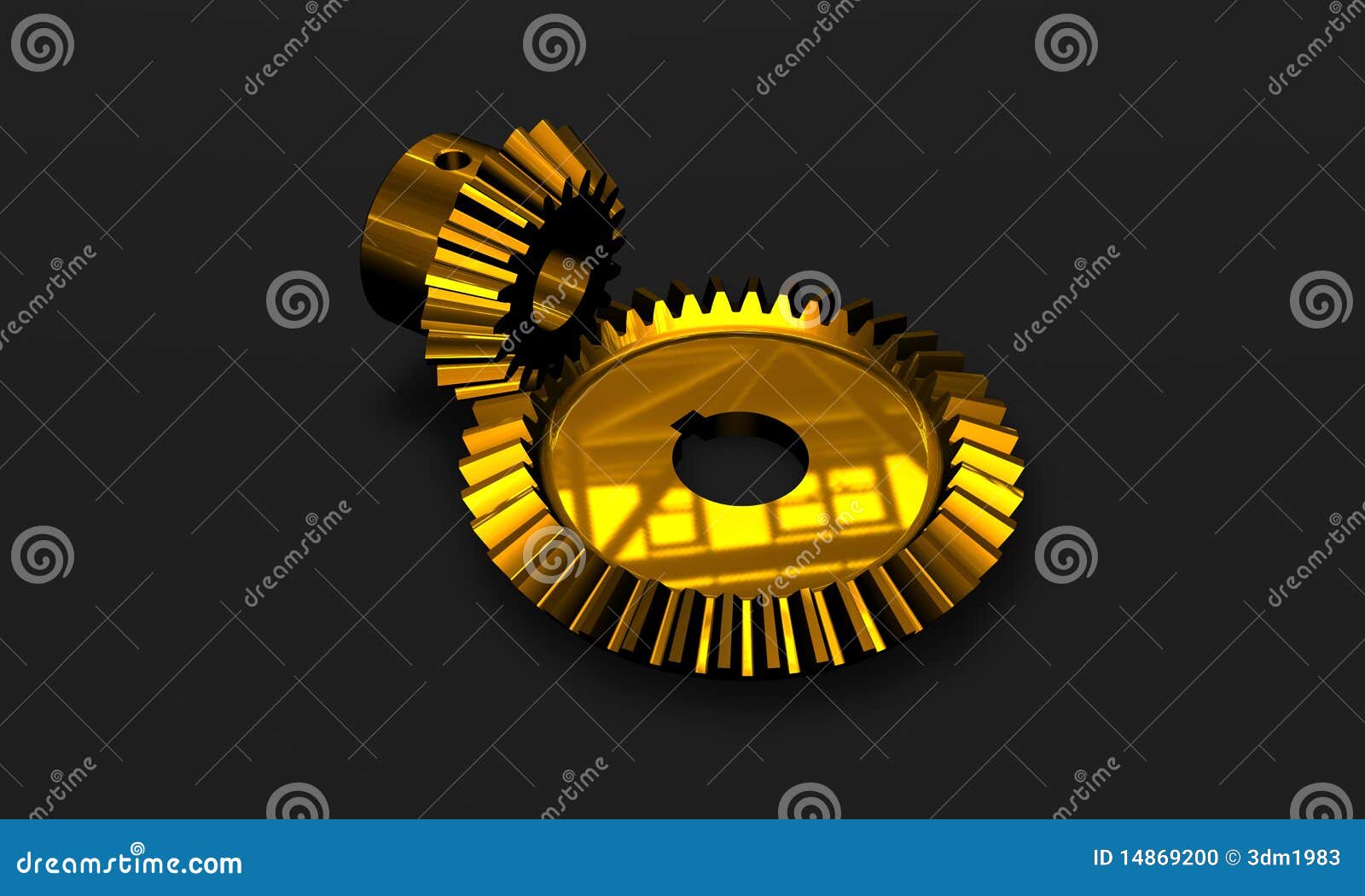 High tech golden gears stock illustration. Illustration of industrial ...