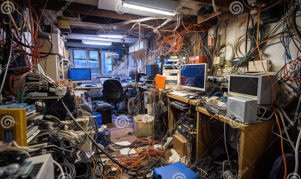 A High-Tech Haven Filled with Cutting-Edge Gadgets Stock Illustration ...