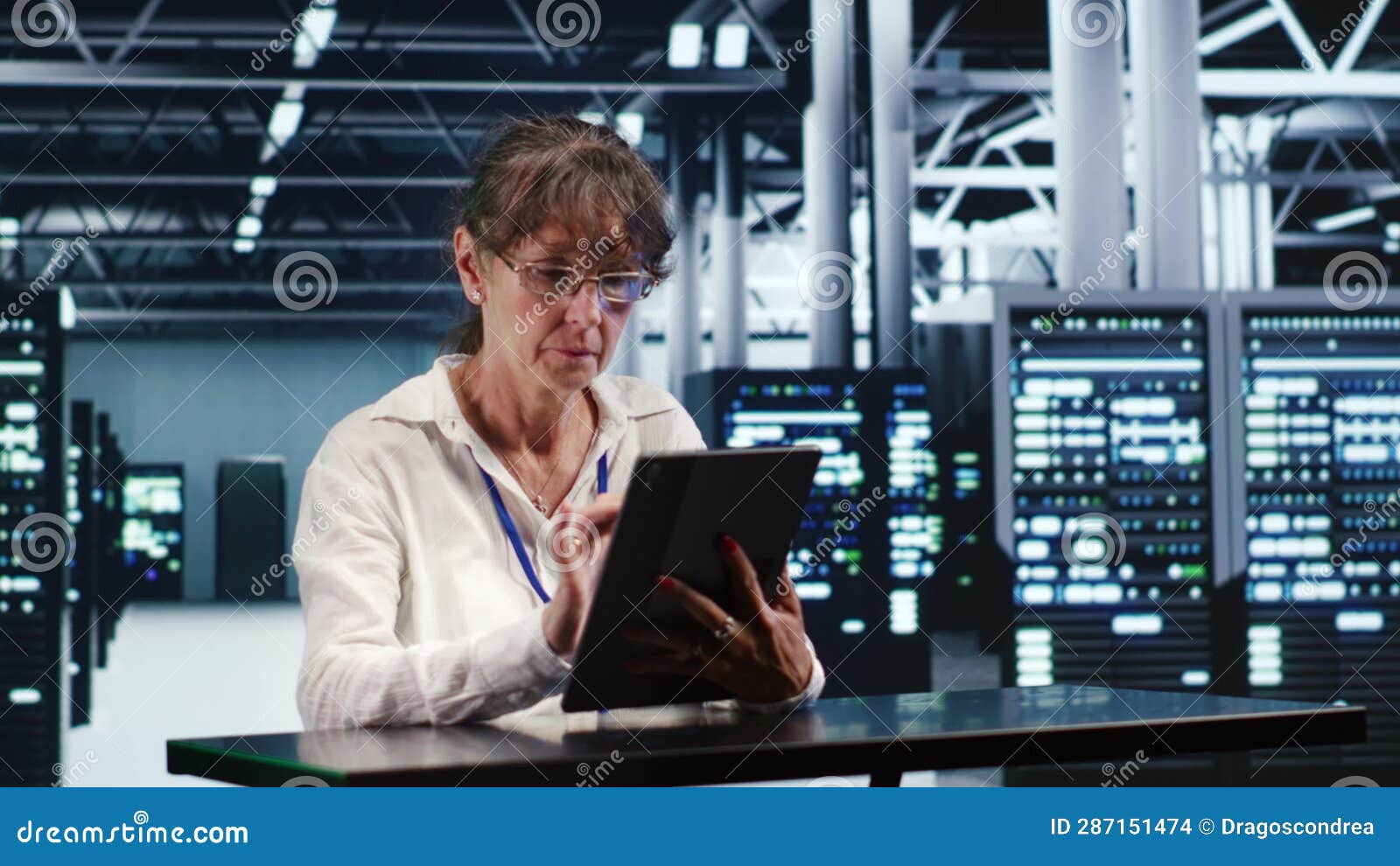 High Tech Headquarters with AI Servers Stock Footage - Video of ...