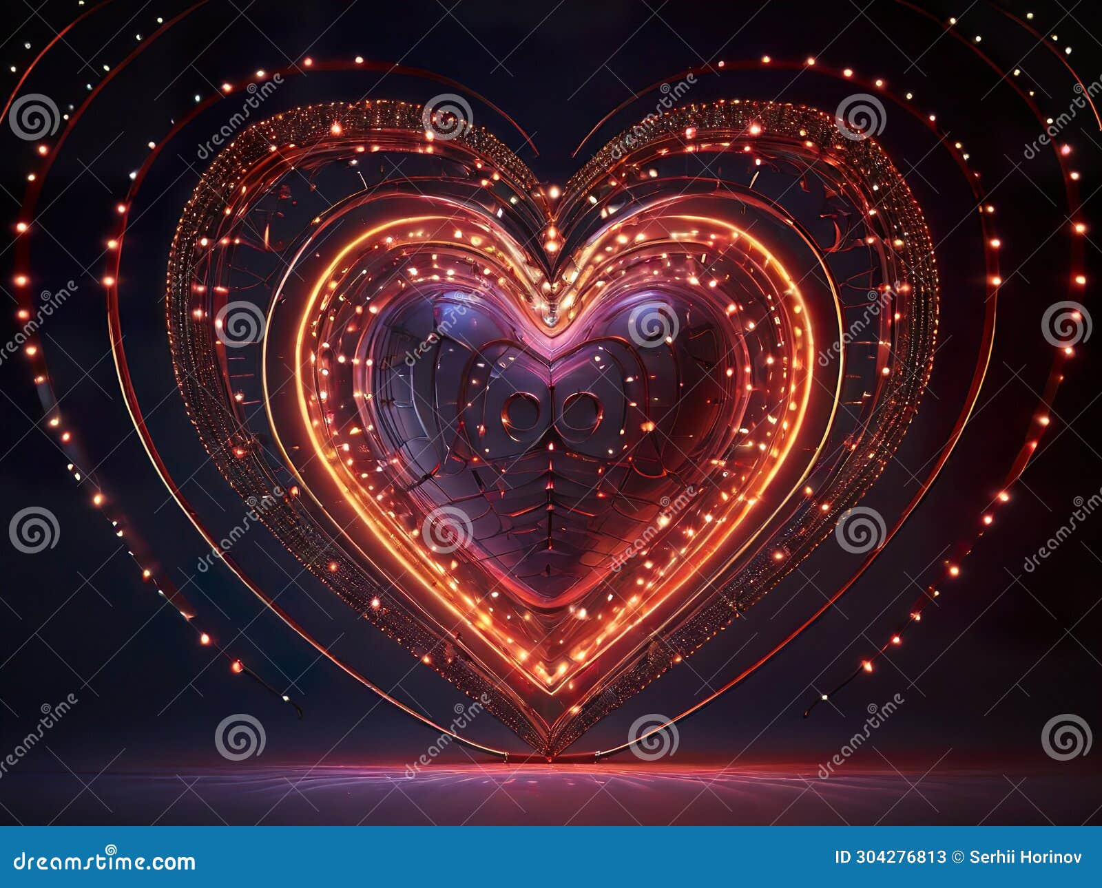 High-tech Heart, Made of Illuminated Neurons, Ai Generated Stock ...