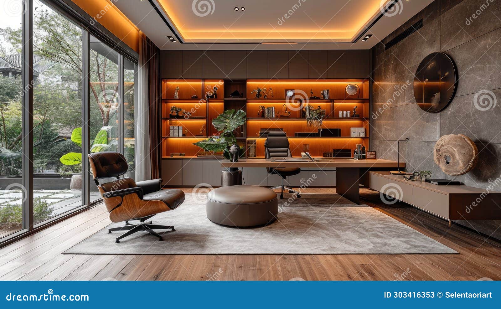 High-Tech Hub Home Office Style Stock Illustration - Illustration of ...