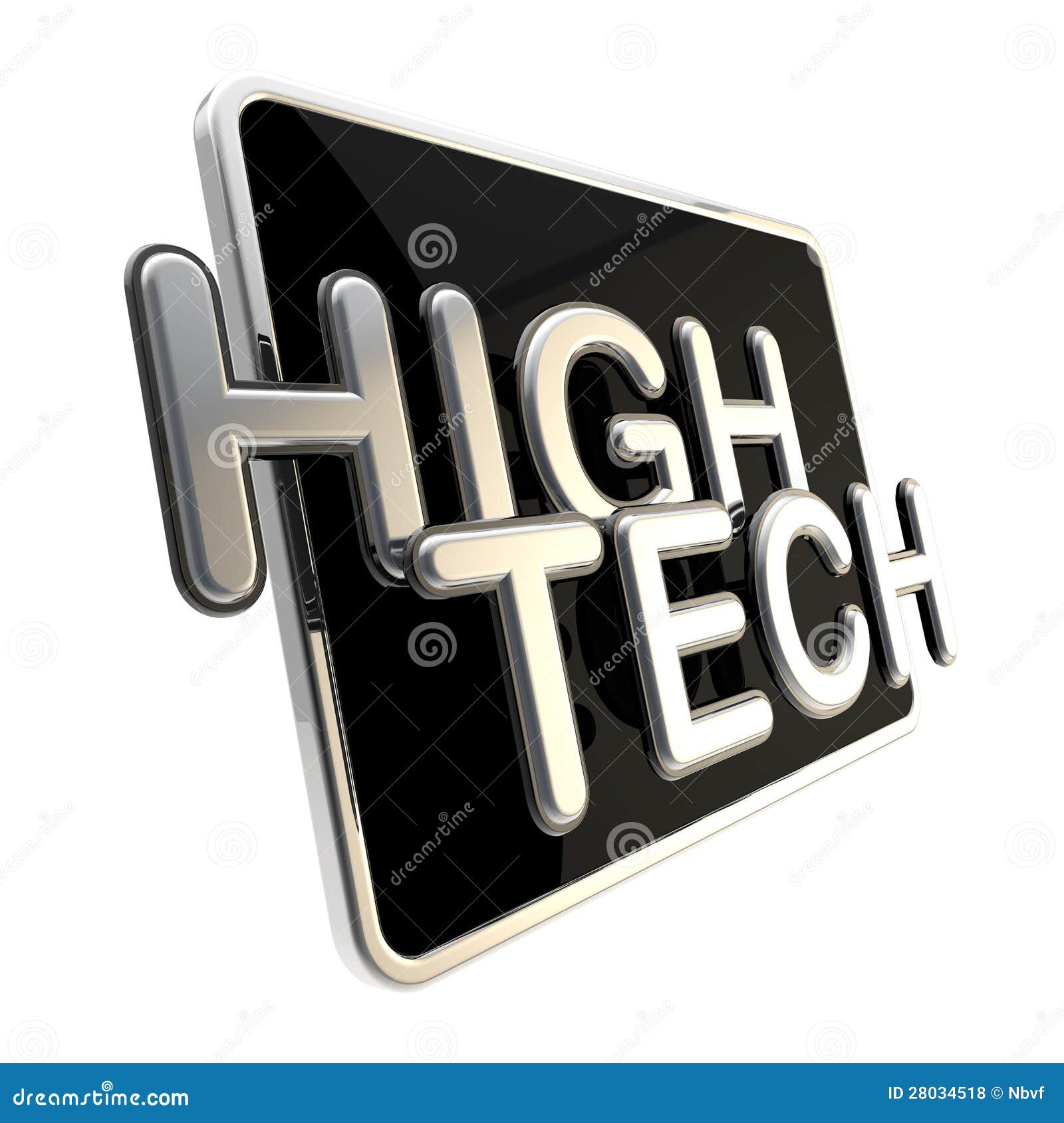 High Tech Icon Isolated on White Stock Illustration - Illustration of ...