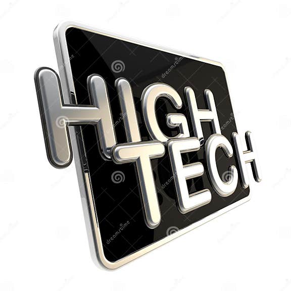 High Tech Icon Isolated on White Stock Illustration - Illustration of ...