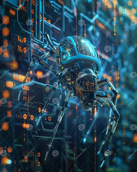 A Hightech Image of an Antivirus Program Scanning and Eliminating a ...