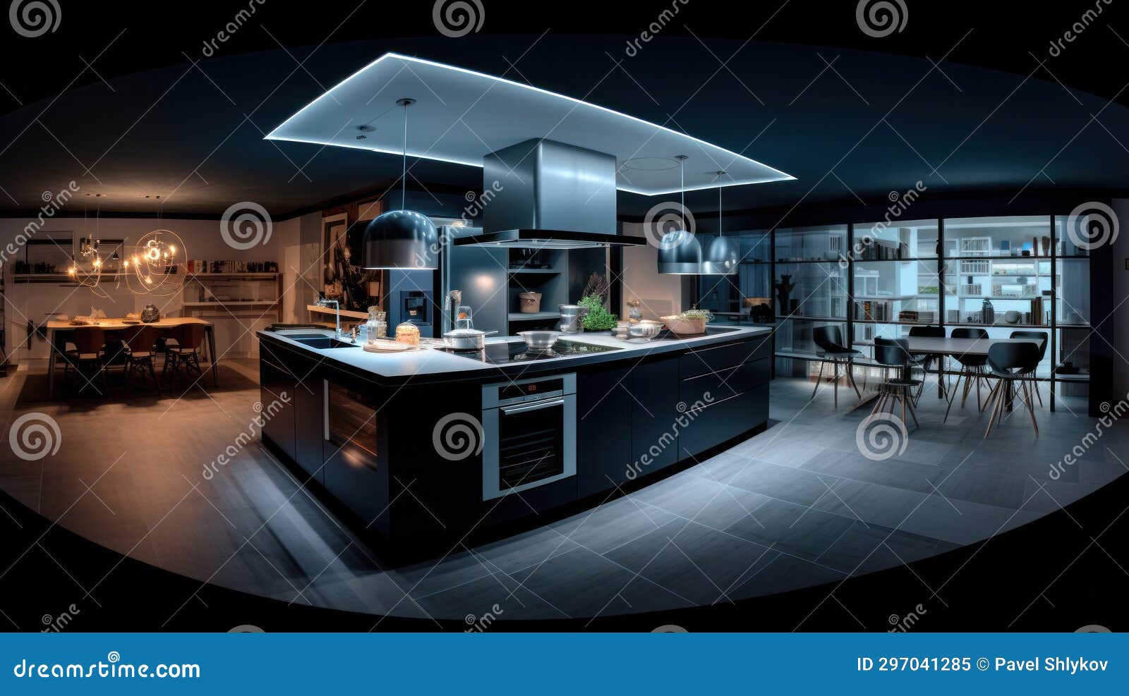 High-tech Immersive Ar Office Interior Stock Image - Image of immersive ...