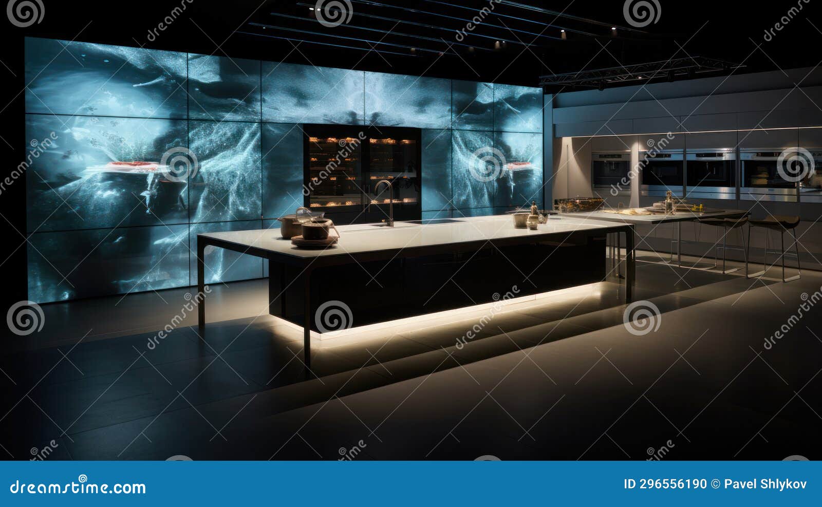High-tech Immersive Ar Office Interior Stock Photo - Image of ...