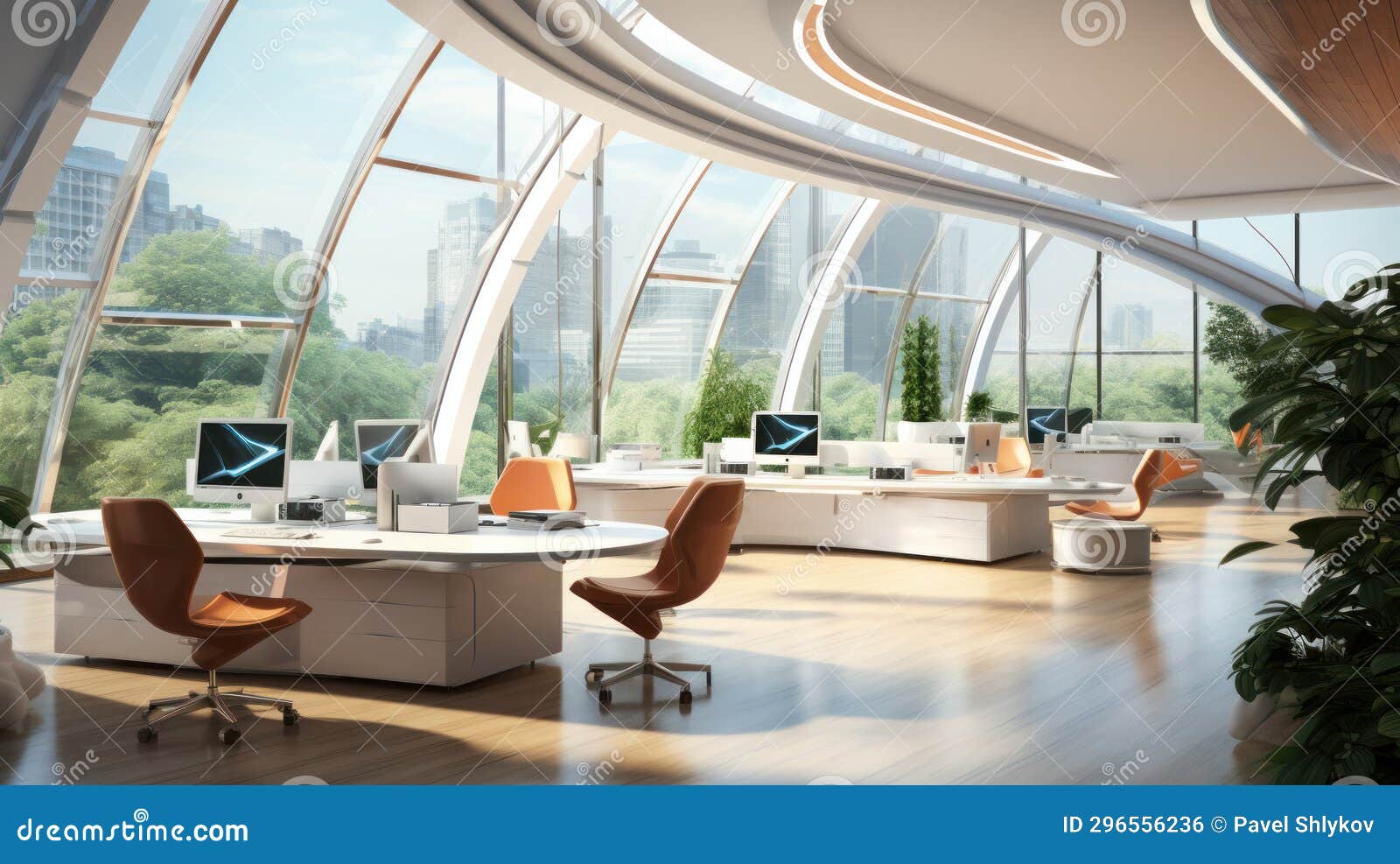 High-tech Immersive Ar Office Interior Stock Photo - Image of immersive ...