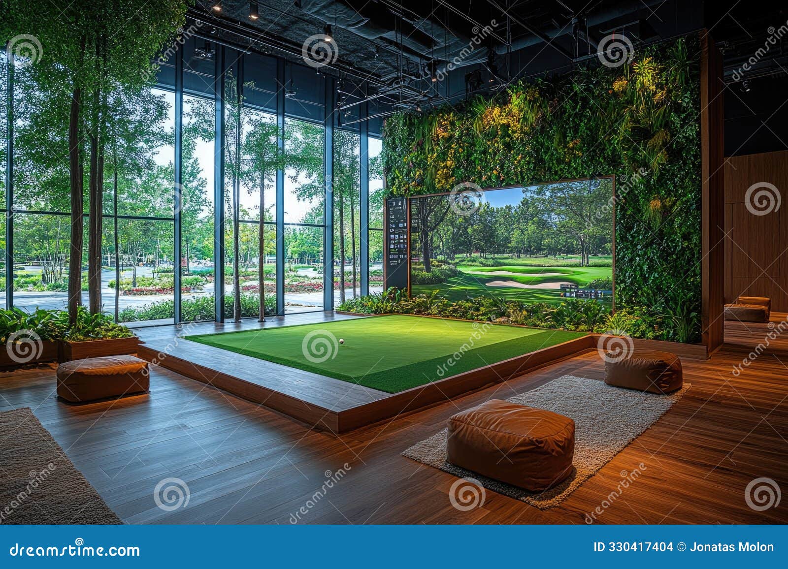 High-Tech Indoor Golf Simulator: Experience Realistic Course Visuals ...