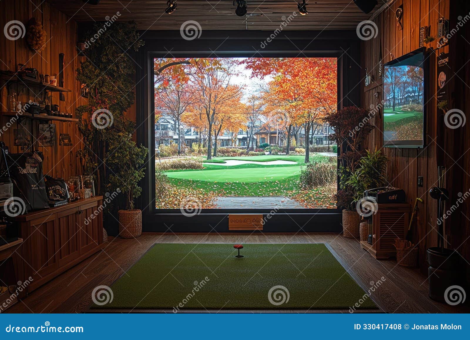 High-Tech Indoor Golf Simulator: Experience Realistic Course Visuals ...