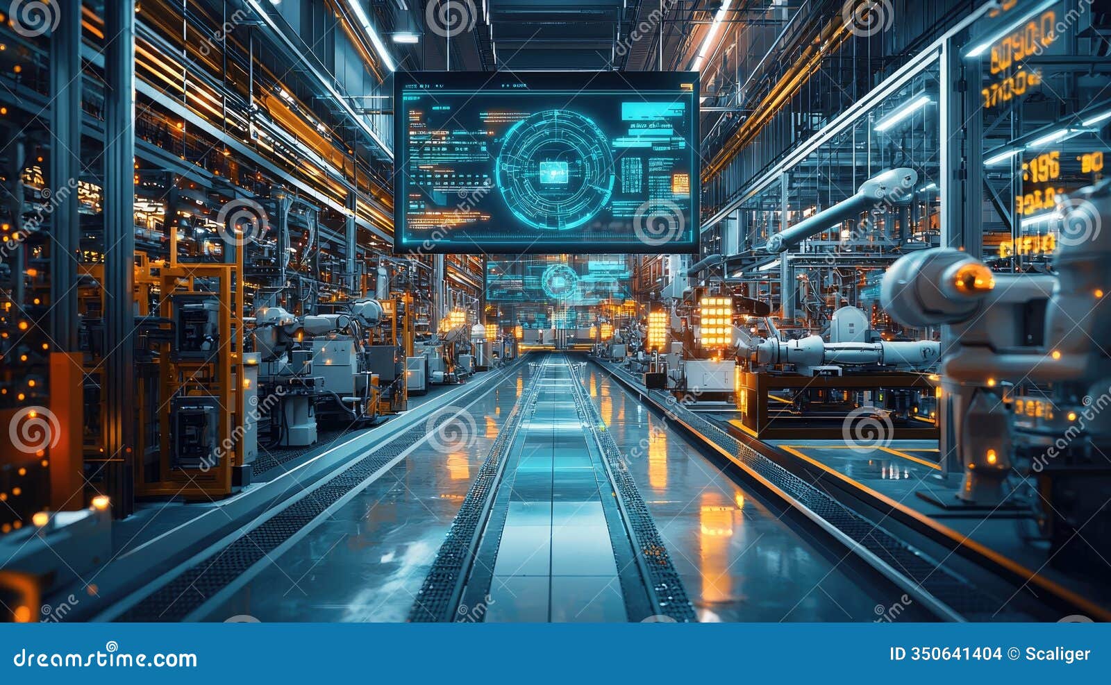 Advanced Robotics Training Center With Futuristic Industrial Robots In ...