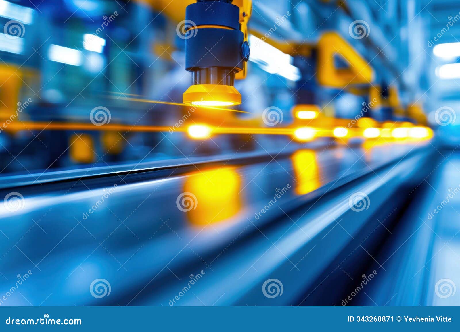 High-Tech Industrial Manufacturing Process with Automated Machine Stock ...