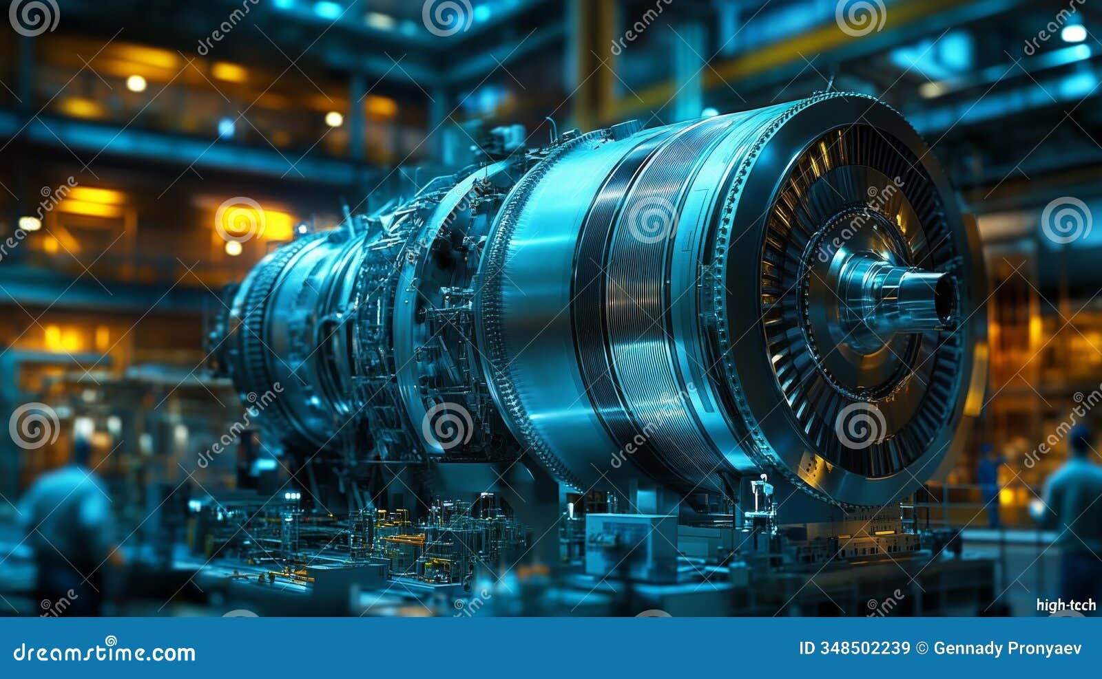 High-tech Industrial Turbine in Advanced Manufacturing Facility Stock ...