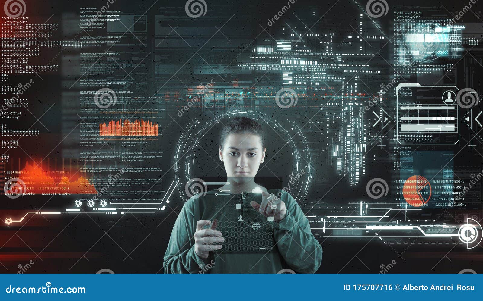 High tech information stock photo. Image of business - 175707716