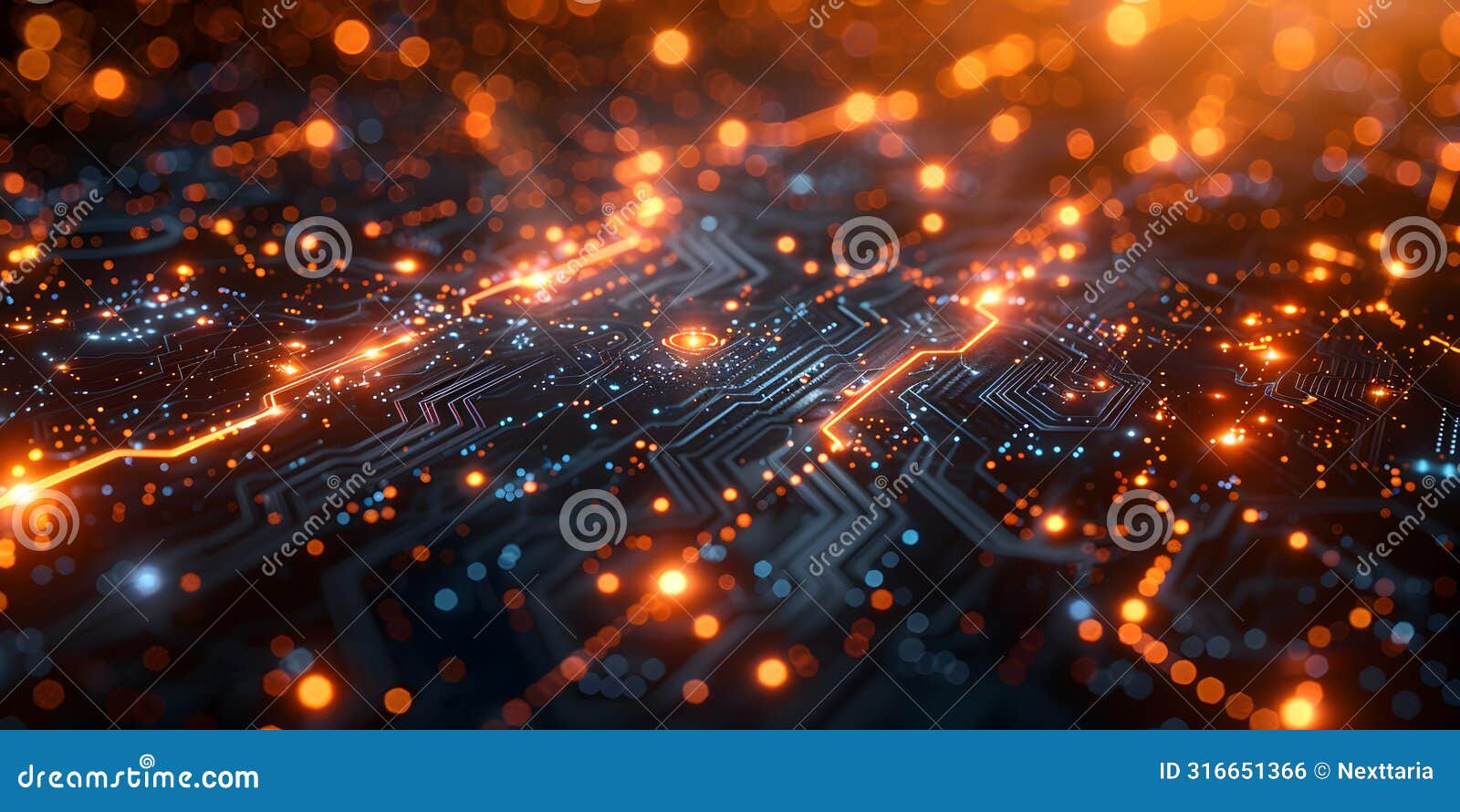 High-Tech Innovation: Abstract Technology Landscape Stock Illustration ...