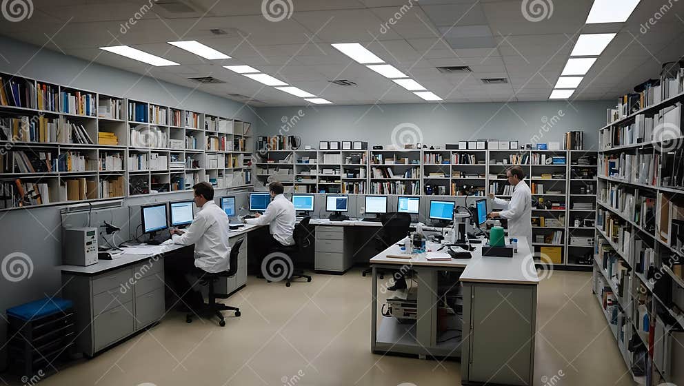 In a High-tech Lab, Experts Engage in Groundbreaking Research. a Nexus ...