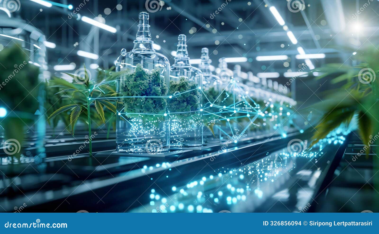 High-tech Laboratory with Futuristic Equipment, Plants, and Advanced ...