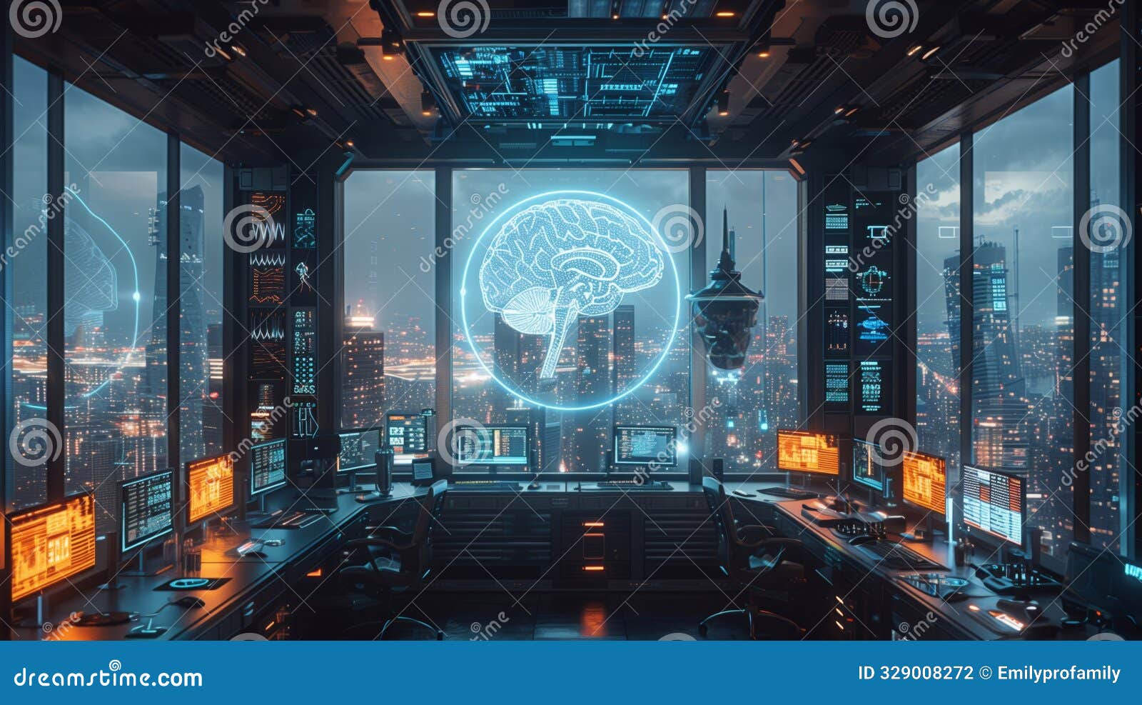 High-Tech Laboratory Overview Featuring Advanced Neural Interfaces and ...