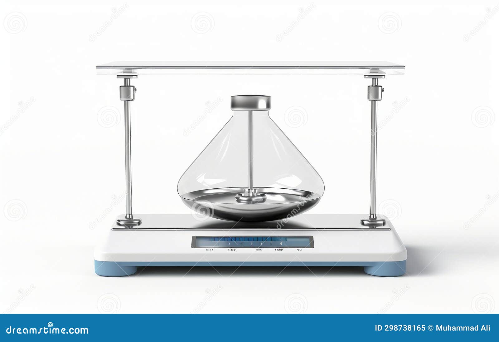 High Tech Laboratory Scaling on White Background Stock Illustration ...