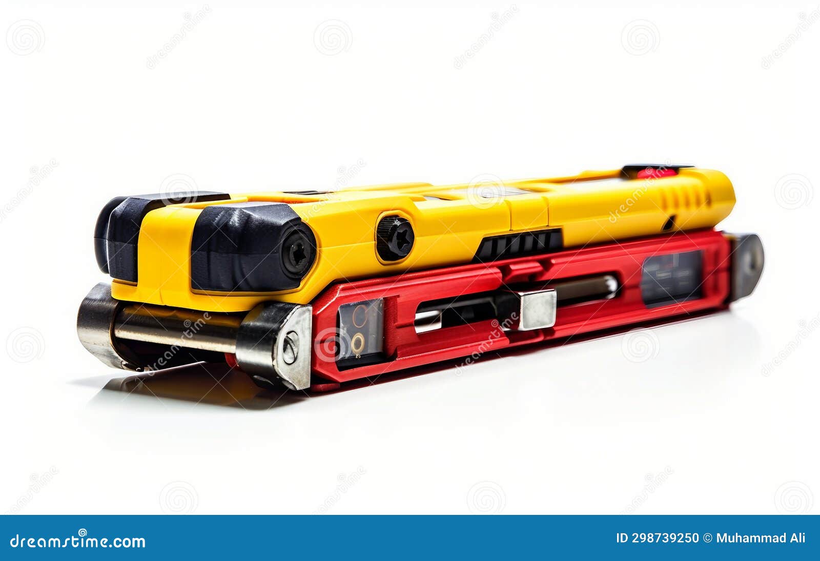 High Tech Leveling Tool on White Background Stock Photo - Image of ...