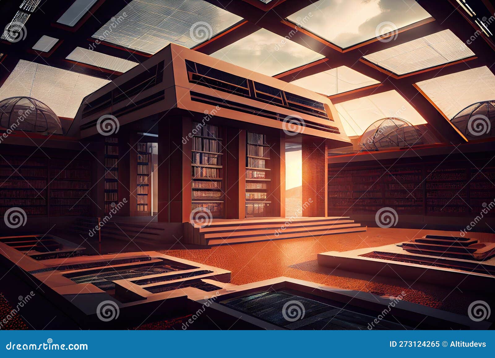 High-tech Library, with Holographic Displays and Interactive Learning ...