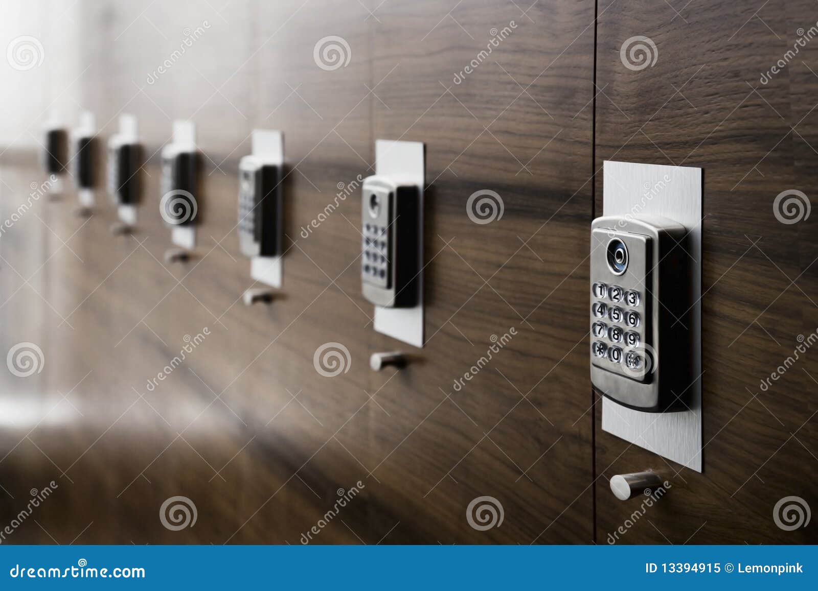 High tech lockers stock image. Image of technology, door - 13394915