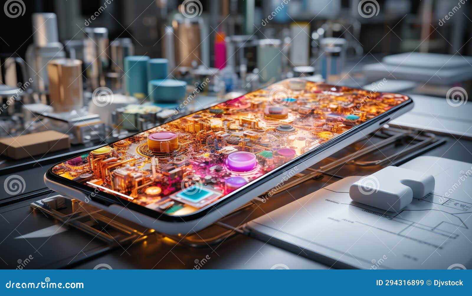 High Tech Machinery in a Factory Creates Innovative Computer Chips ...