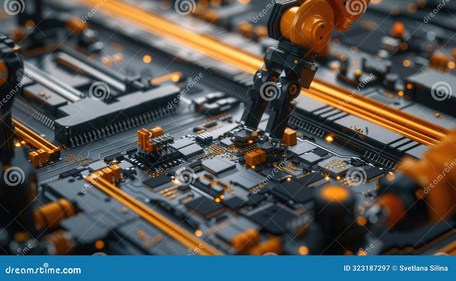 High-tech Machinery Working Flawlessly on the PCB Assembly Line for ...
