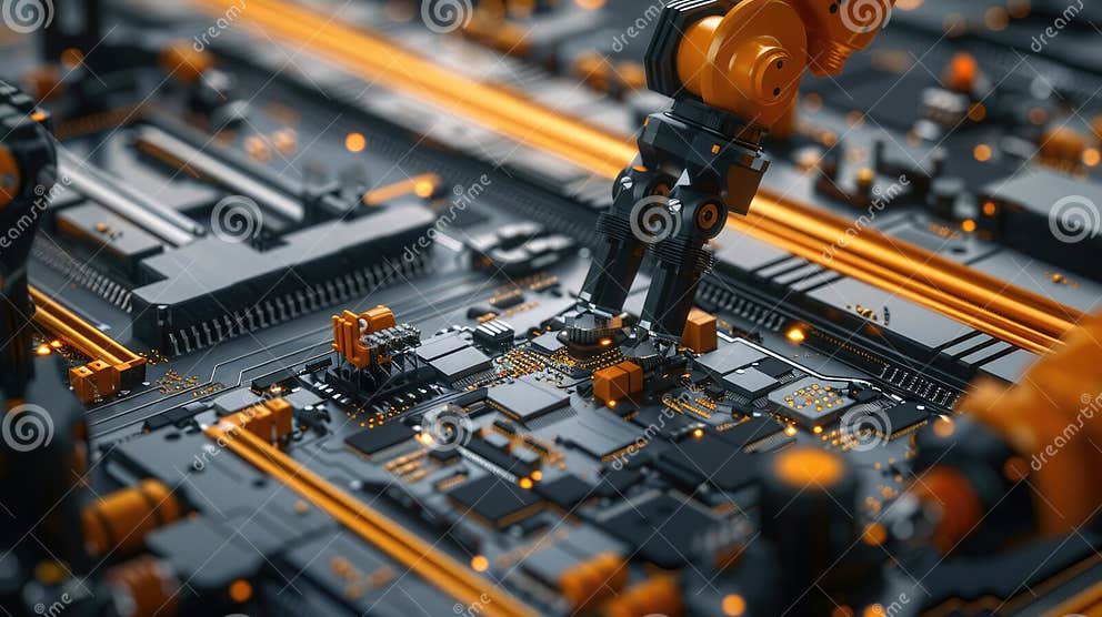 High-tech Machinery Working Flawlessly on the PCB Assembly Line for ...