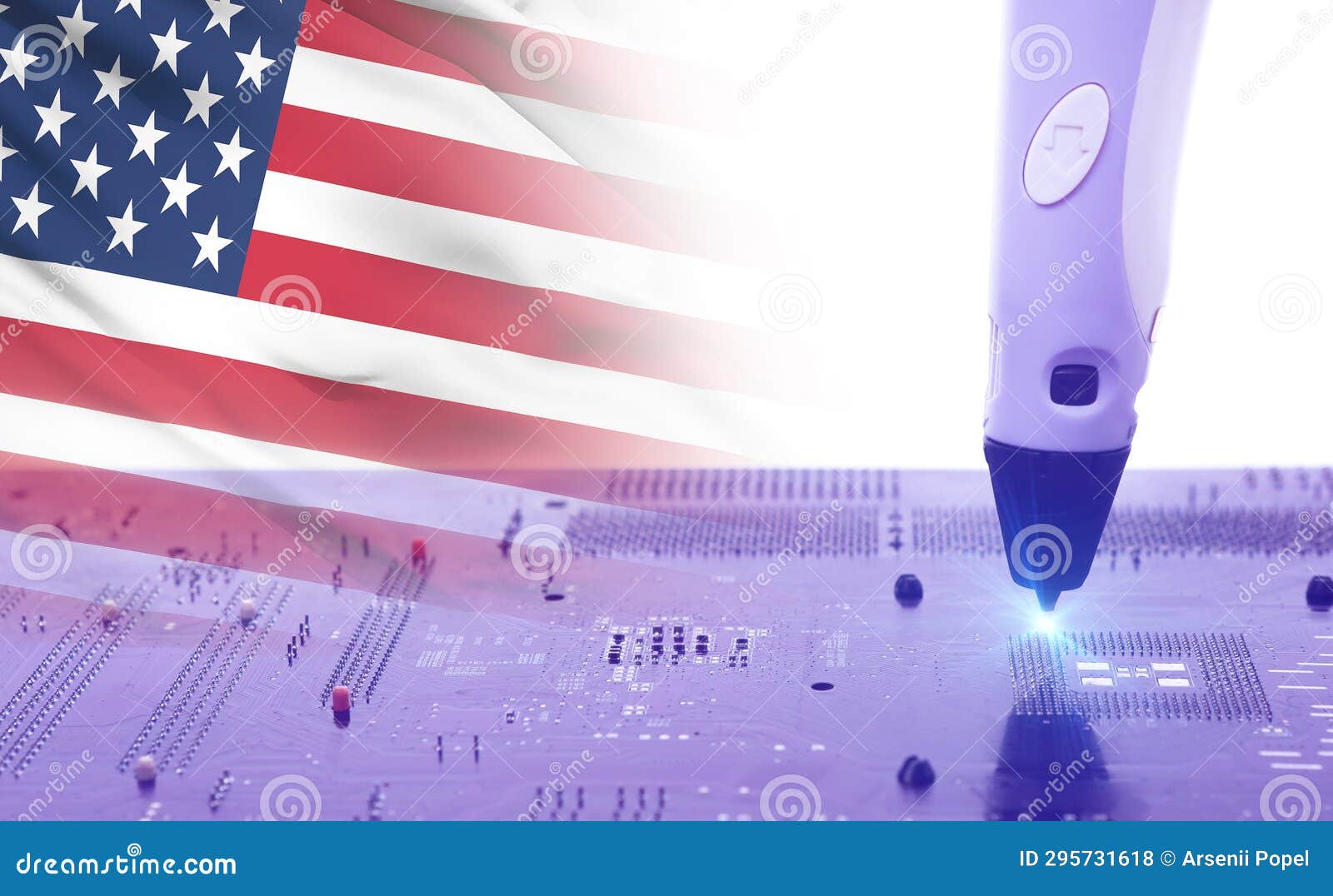 High tech. Made in USA stock illustration. Illustration of ...