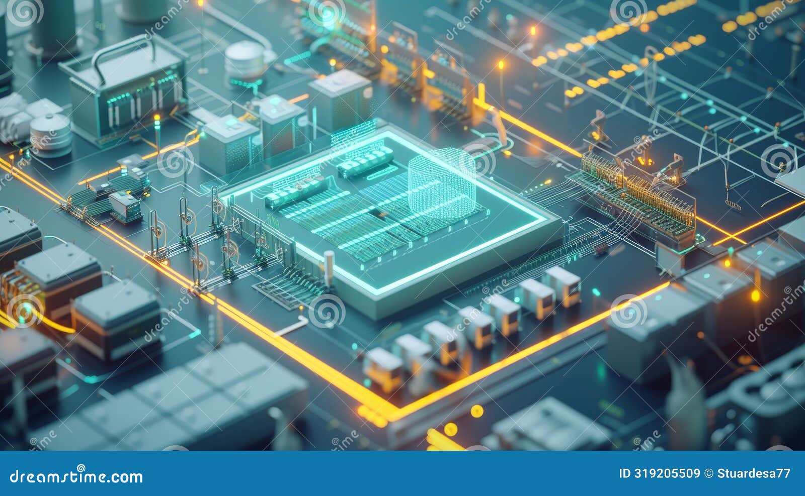 High-Tech Manufacturing of Computer Chips Stock Image - Image of ...