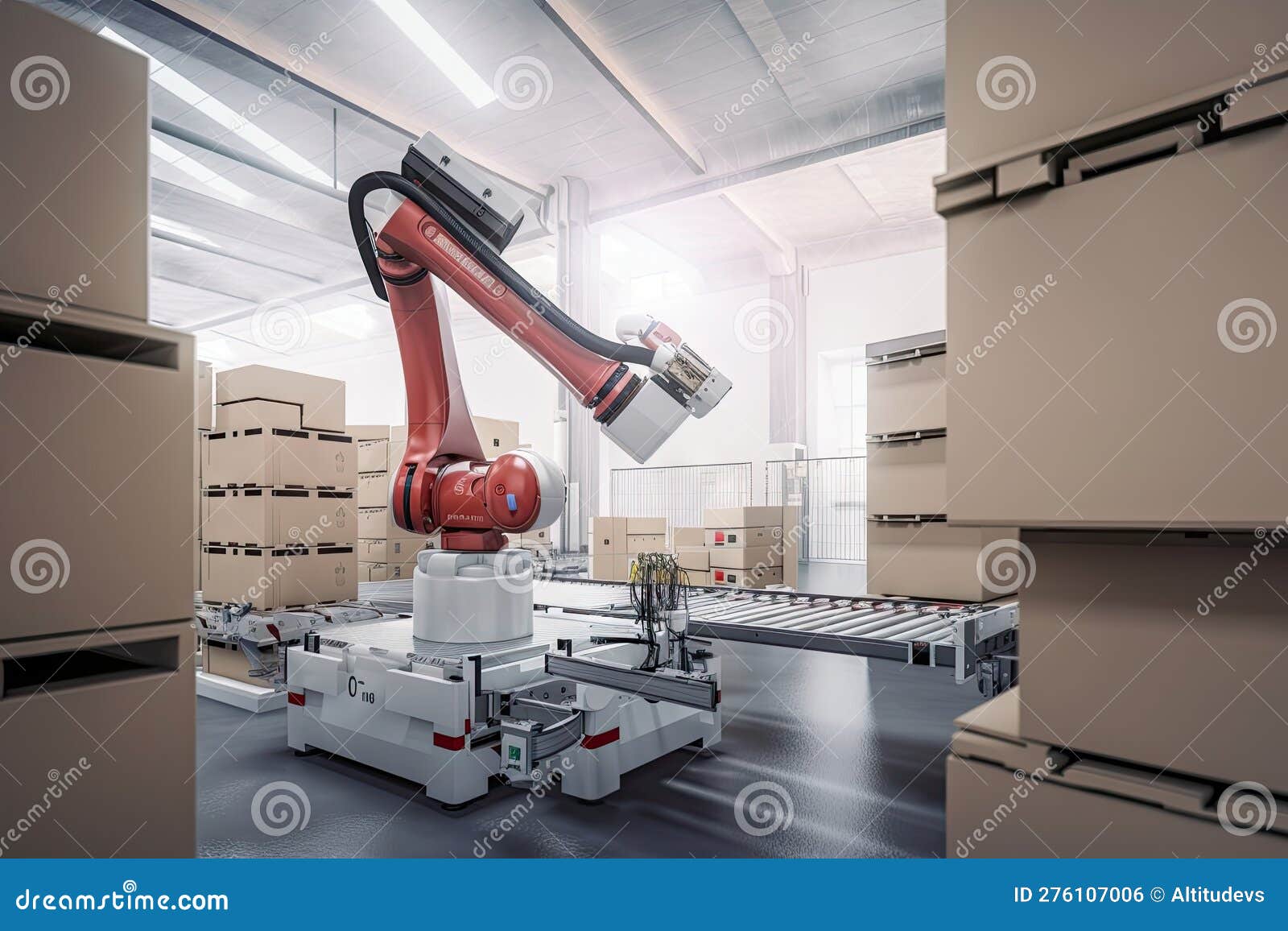 High-tech Material Handling and Palletizing Robot Performing Precise ...