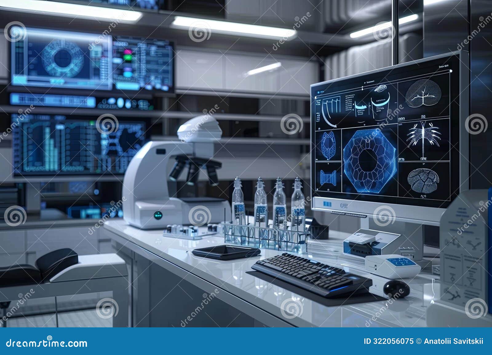 A High-tech Medical Laboratory with AI-powered Diagnostic Tools ...