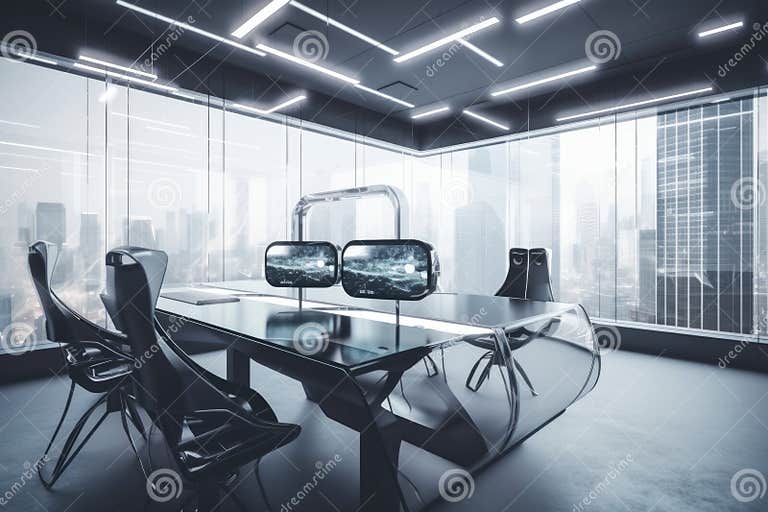 High-tech Meeting Room with Futuristic Virtual Reality Technology Stock ... High-tech Meeting Room with Futuristic Virtual Reality Technology Stock ...